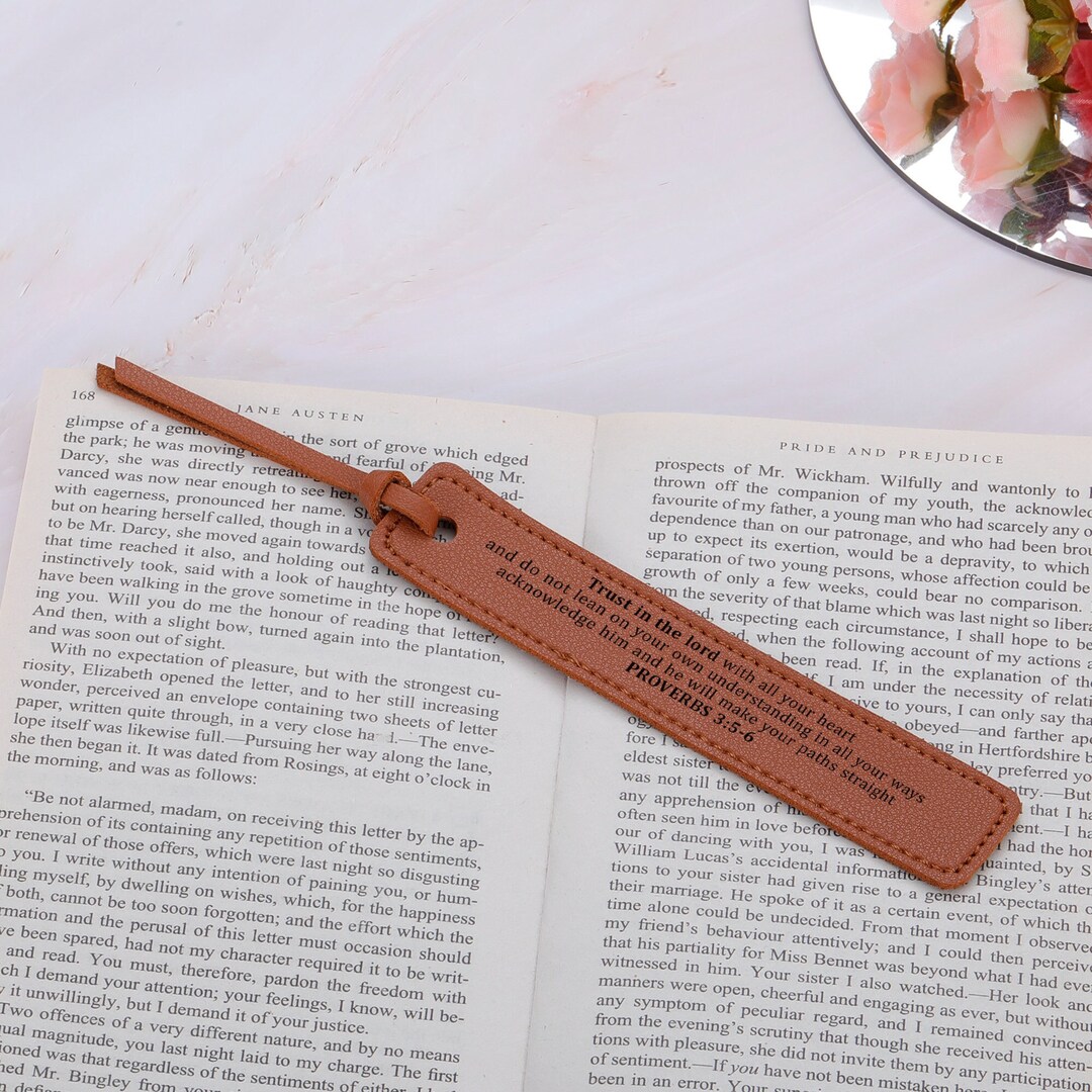 Leather Bookmark Trust in the Lord Proverbs 3:5 Bible Verse Leather ...