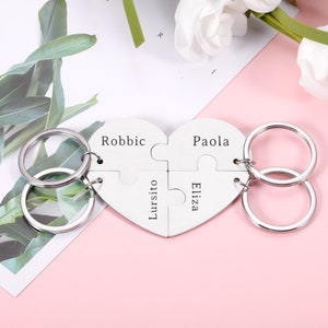 Personalized Puzzle Keychain, Keychain Personalized, Family Puzzle ...