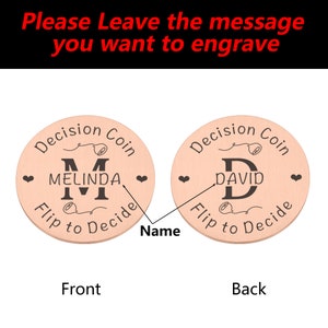 Decision Coin-custom Engraved Coin-couple Flip Coin-gifts for Her/him ...