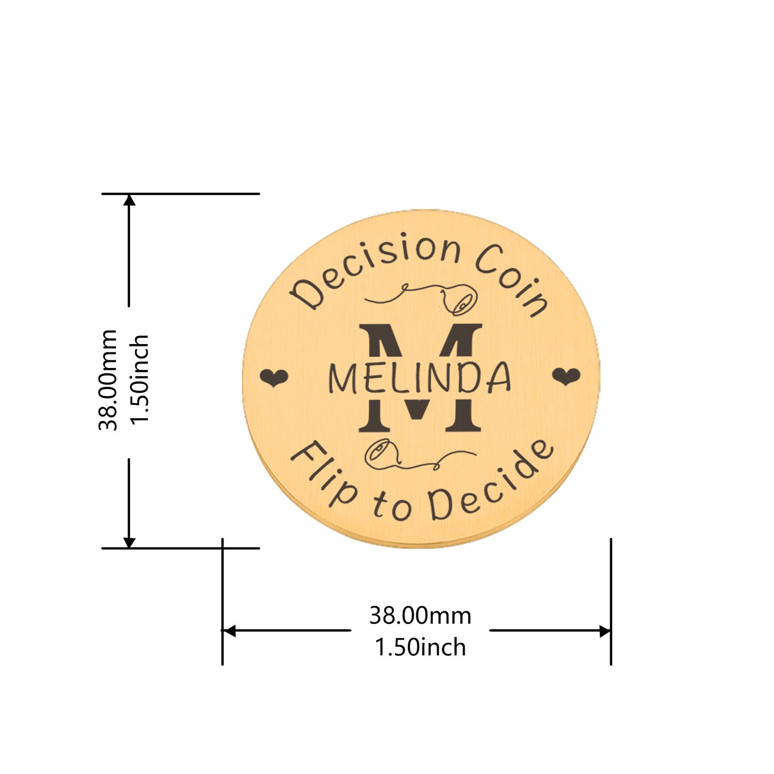 Decision Coin-custom Engraved Coin-couple Flip Coin-gifts for Her/him ...