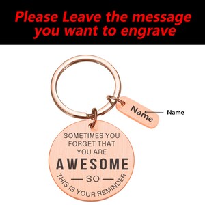 Personalized Inspirational Keychain,proud of You Gift,you Are Awesome ...
