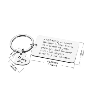 Custom Leadership Keychain, Leadership Gift, Thank You Gifts for Leader ...