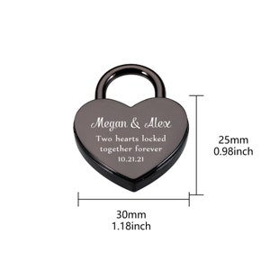 Personalised Padlock, Two Hearts Locked Together Forever, Heart Lock ...