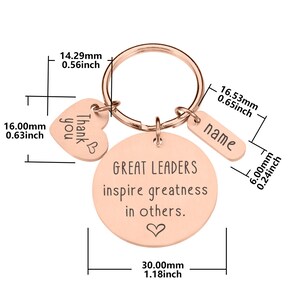 Keychain for Leaders, Christmas Thank You Gifts, Personlized Gift for ...