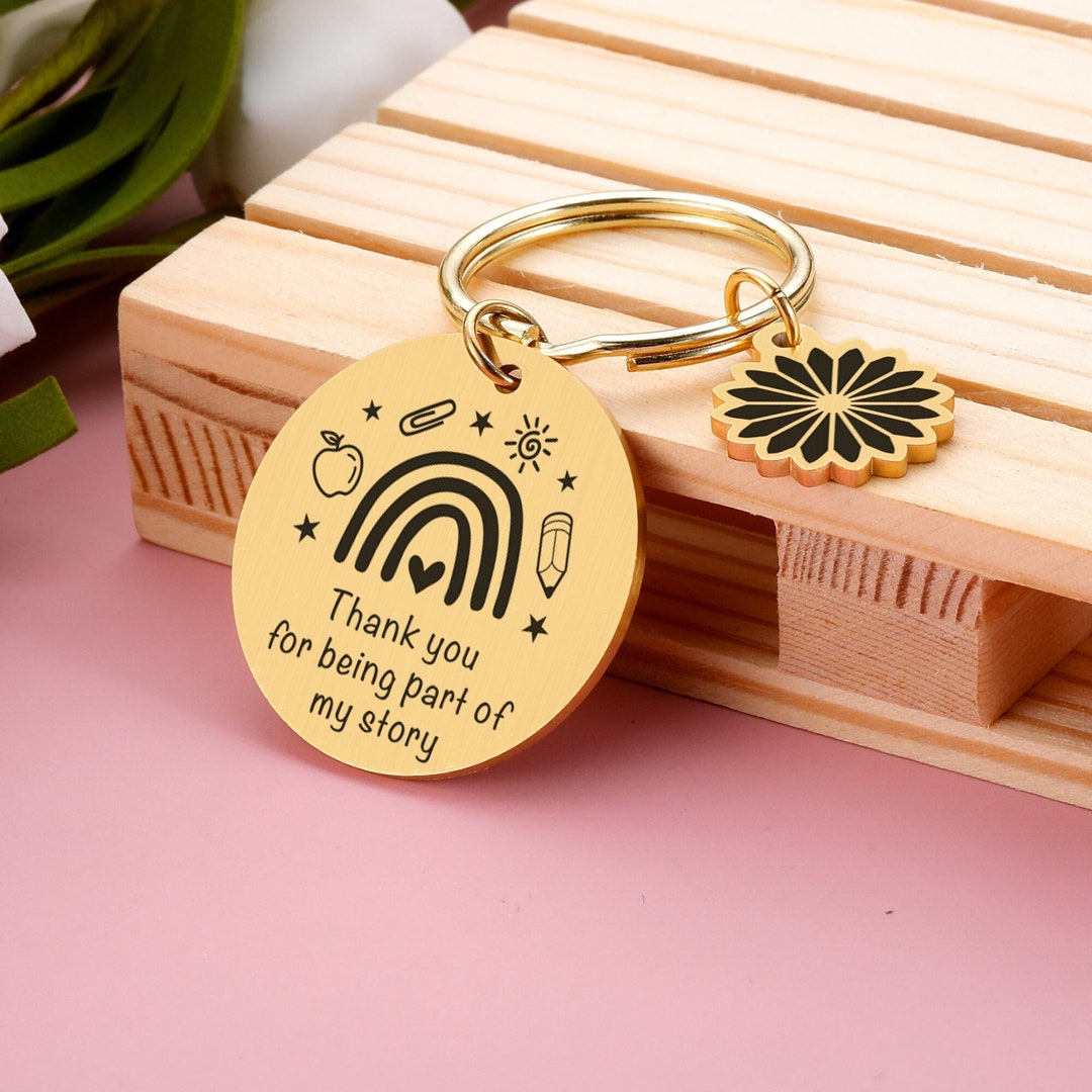 Thank You for Being Part of My Story, Thank You Gift, Custom Key Ring ...