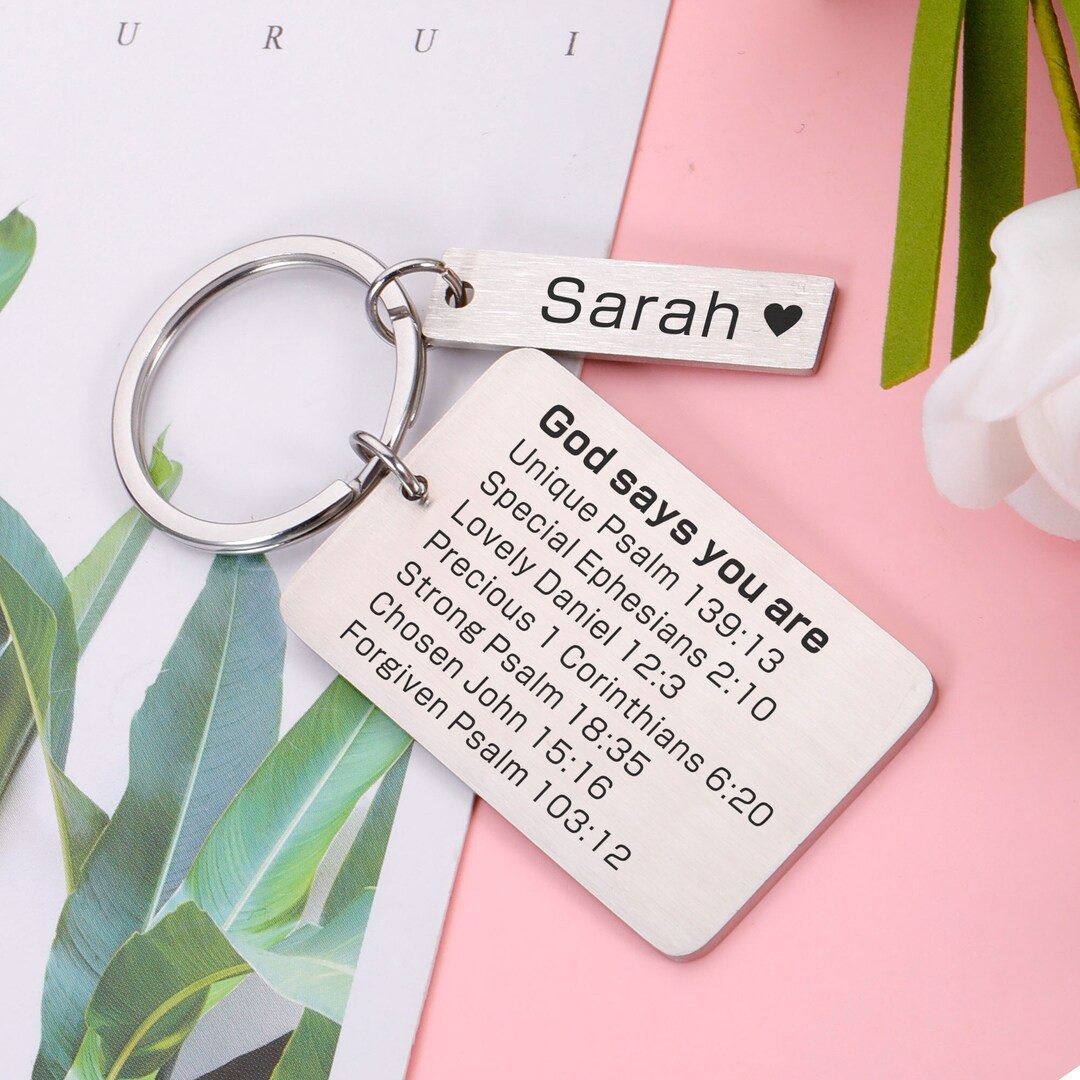 You Are Inspiration Gift, Personalized Gift, Christian Keychain, Custom ...