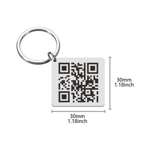 Personalized QR Code Keychain, Custom Code Keychain, Engraved Music ...
