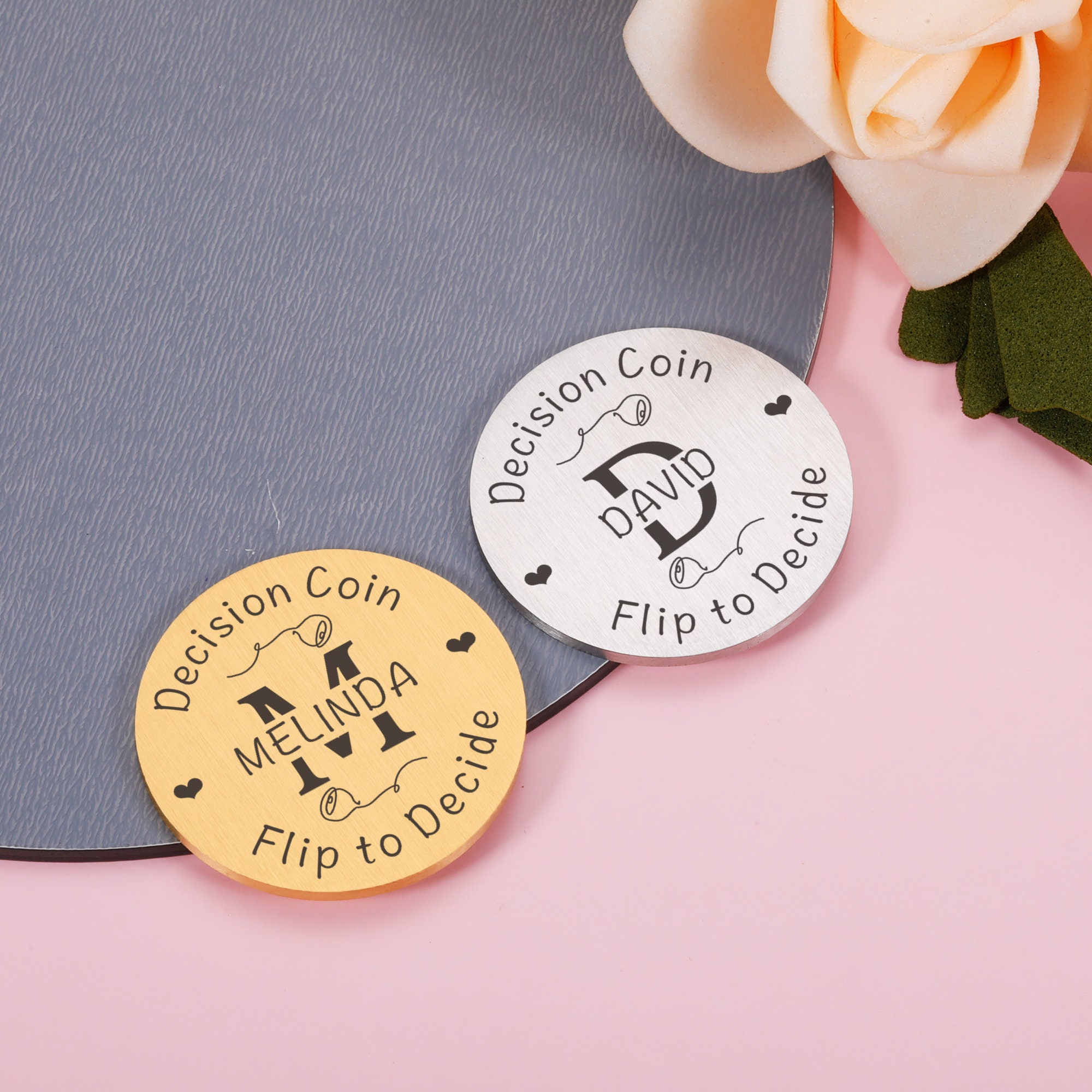 Decision Coin-custom Engraved Coin-couple Flip Coin-gifts for Her/him ...