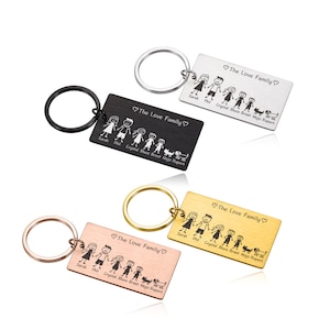 Personalized Family Keychain,keychian Charm,custom Keychains for Woman ...