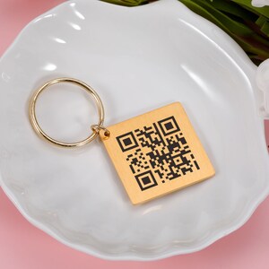 Personalized QR Code Keychain, Custom Code Keychain, Engraved Music ...