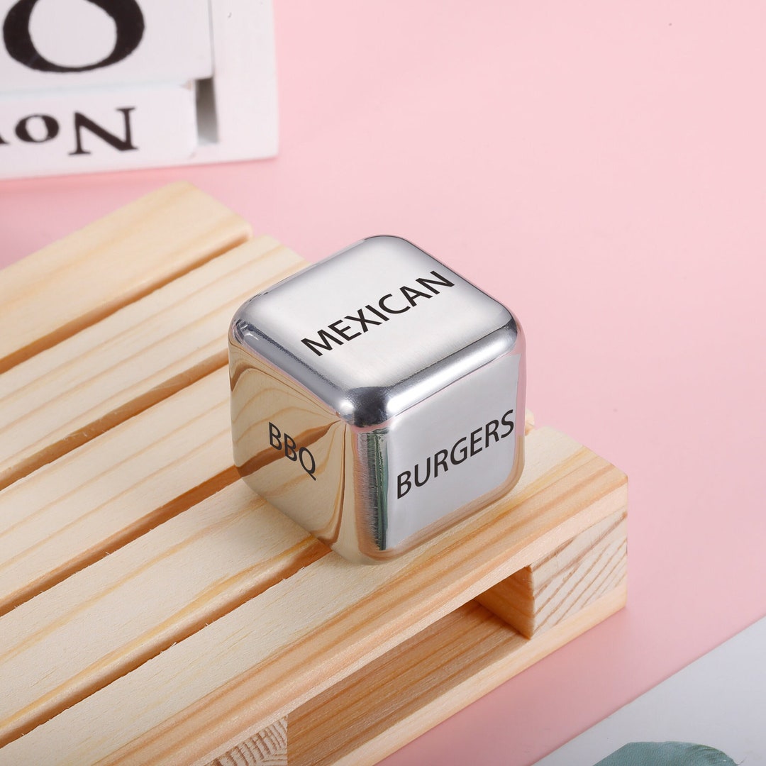 Food Dice Game Food Decision Dice for Couples Dice Set Steel for Him ...