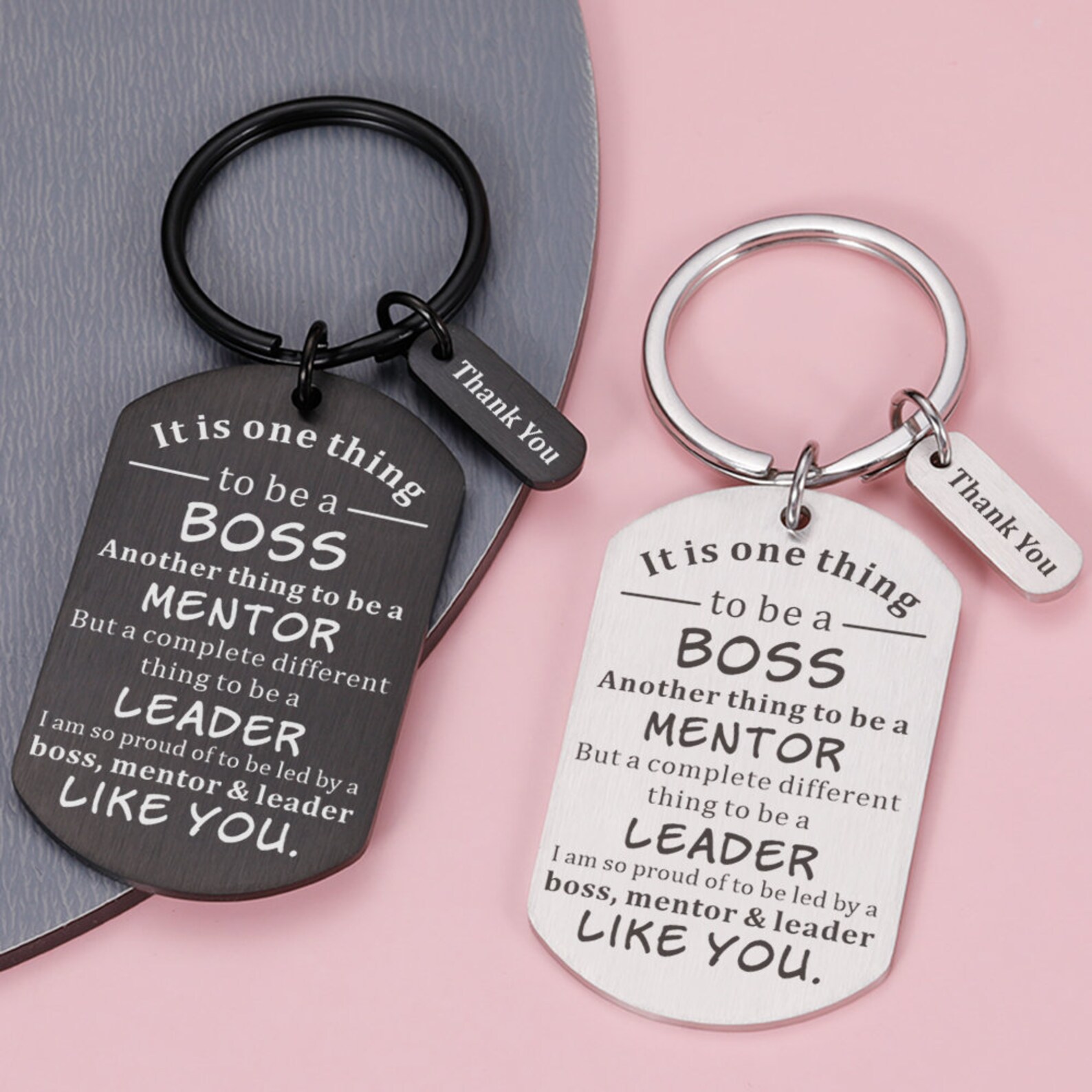 Boss Day Ts For Women Men Office Keychain Thank You Boss Etsy