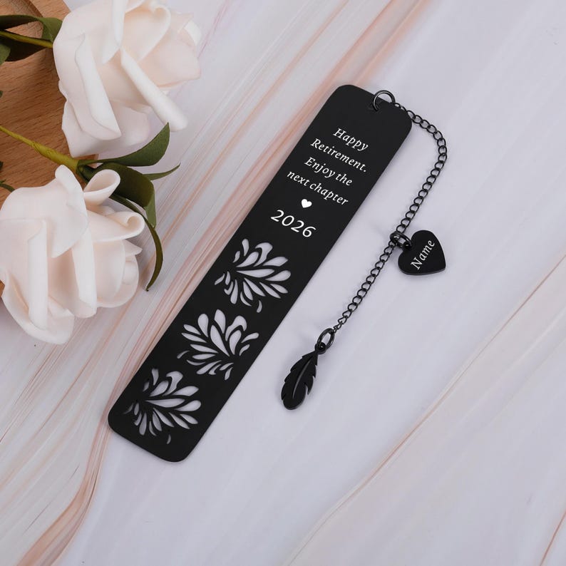 2026 Retirement Gifts for Women Men, Personalised Bookmarks, Happy ...