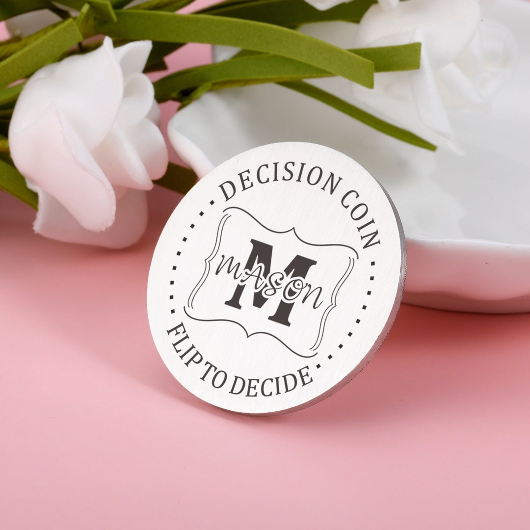 Personalized Decision Maker Coin | Decision Coin | Engraved Coin ...