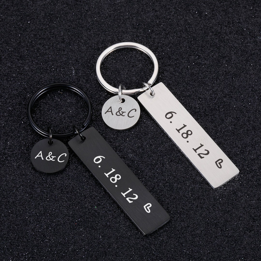 Couple Keychains, Custom Keychain Personalized for Boyfriend Girlfriend ...