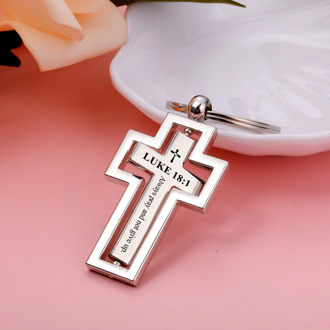 Father's Day Gifts - Cross Keychains Religious Key Rings Bible Verse ...