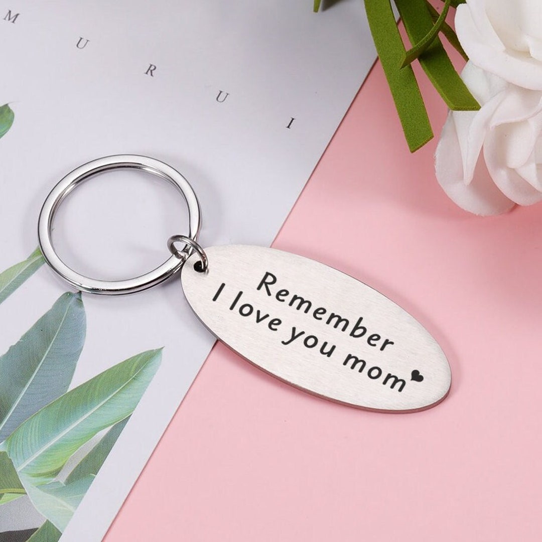 Remember I Love You Mom Keychain, Christmas Gifts for Mom Custom Photo ...