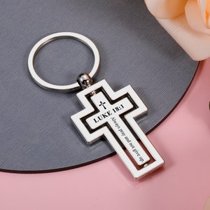 Father's Day Gifts - Cross Keychains Religious Key Rings Bible Verse ...