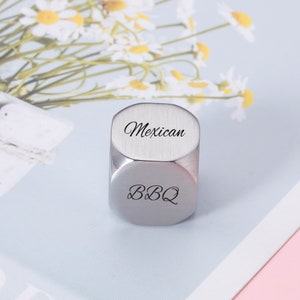 Personalized Food Dice / Custom Engraved Dice / Custom Movie Dice Date ...