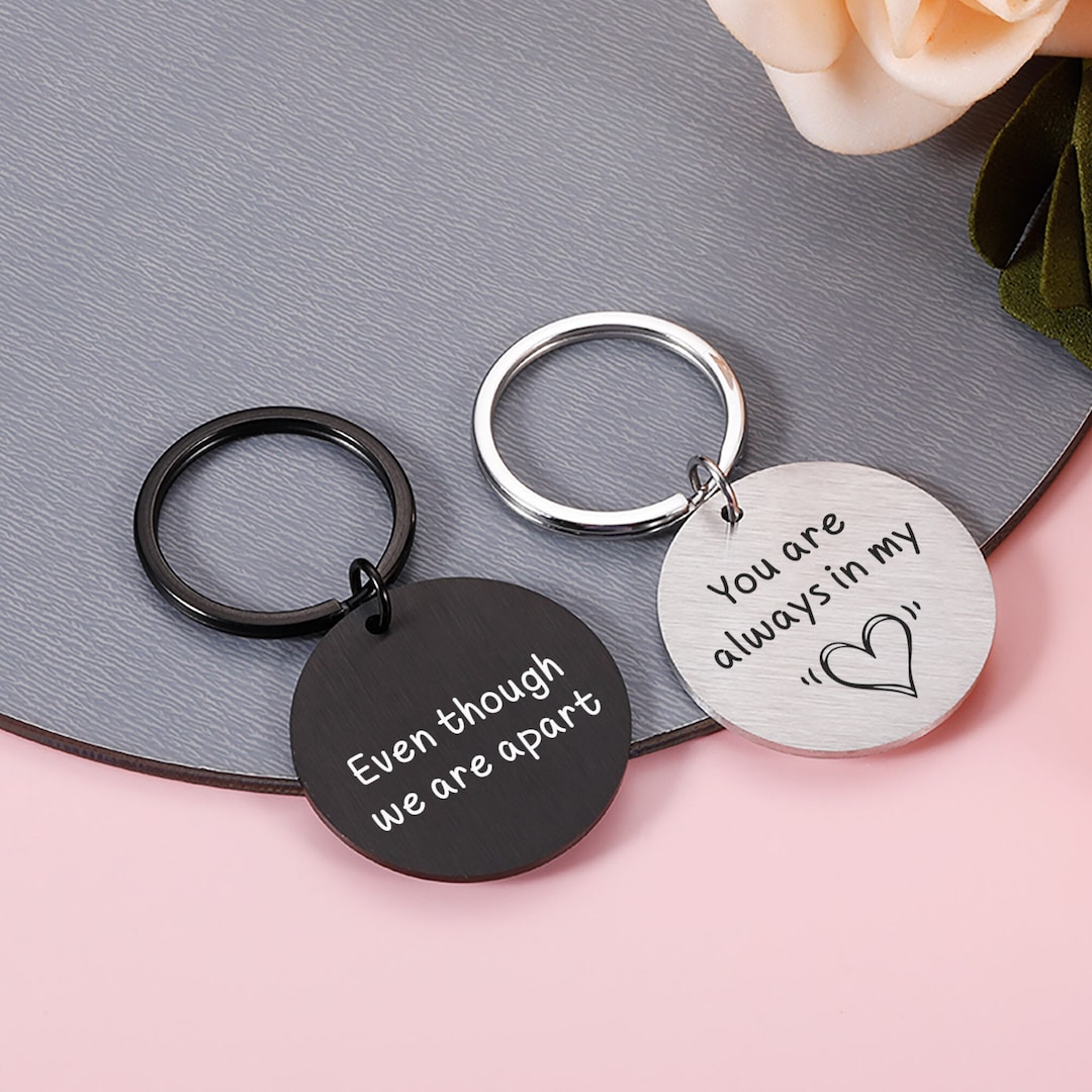 Long Distance Relationship Gift for Boyfriend, Couple Keychain ...