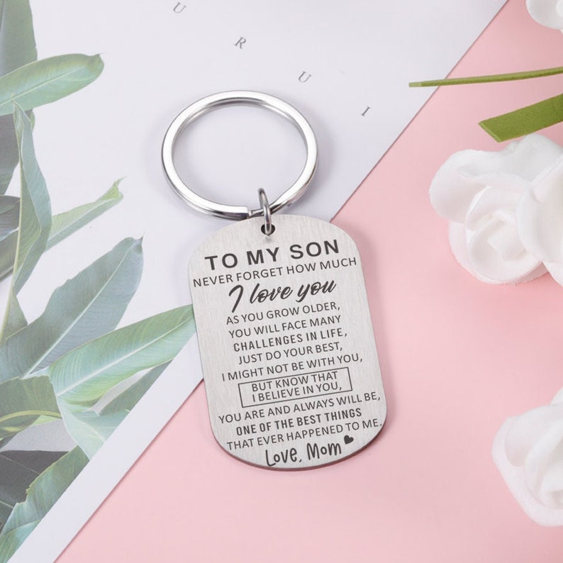 Son Engraved Keychainto My Son/daughter I Love You - Etsy