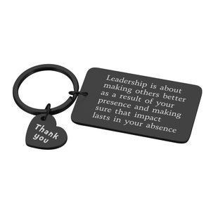 Custom Leadership Keychain, Leadership Gift, Thank You Gifts for Leader ...