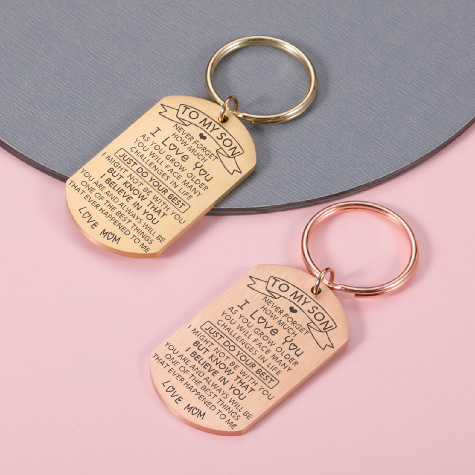 Son Engraved Keychainto My Son/daughter I Love You - Etsy