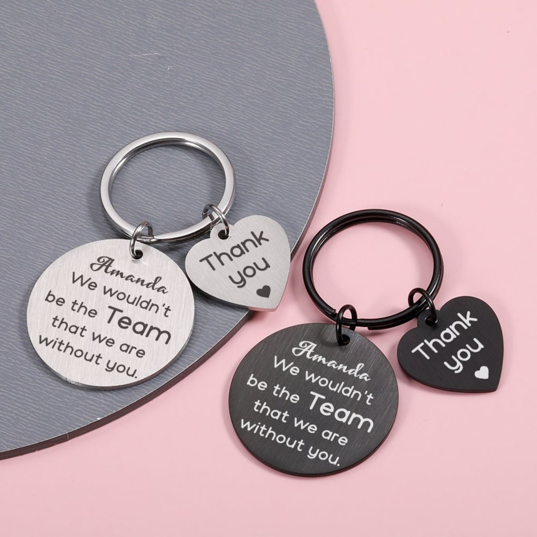 Personalizd Keyring for Colleagues, Thank You Gifts, Custom Gift for ...