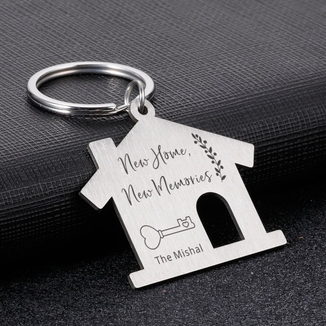 New Home Keychain, Personalized Keychain, Couples Keychain, New Home ...