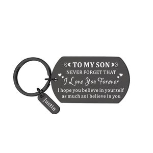 Personalized Keychain to My Son, Inspirational Gifts From Mom Dad ...