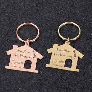 New Home Keychain, Personalized Keychain, Couples Keychain, New Home ...
