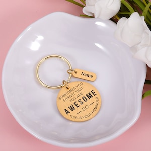 Personalized Inspirational Keychain,proud of You Gift,you Are Awesome ...
