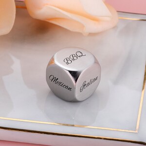 Personalized Food Dice / Custom Engraved Dice / Custom Movie Dice Date ...