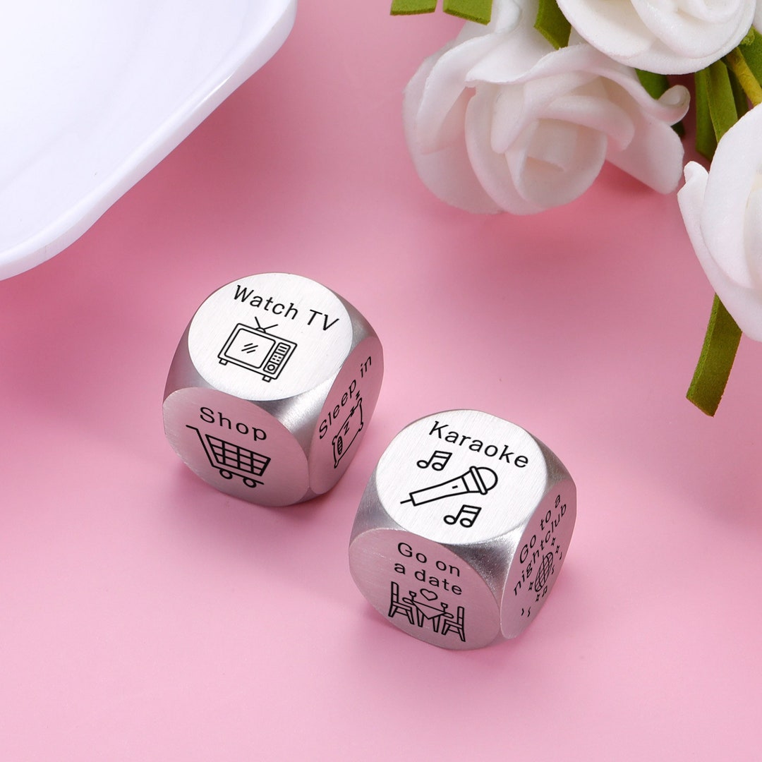 Personalized Date Night Dice - Anniversary Gift - Custom Engraved Dice ...