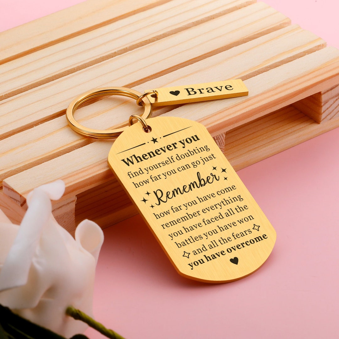Inspirational Keychain Gift Long Distance Relationship Gift Stainless ...