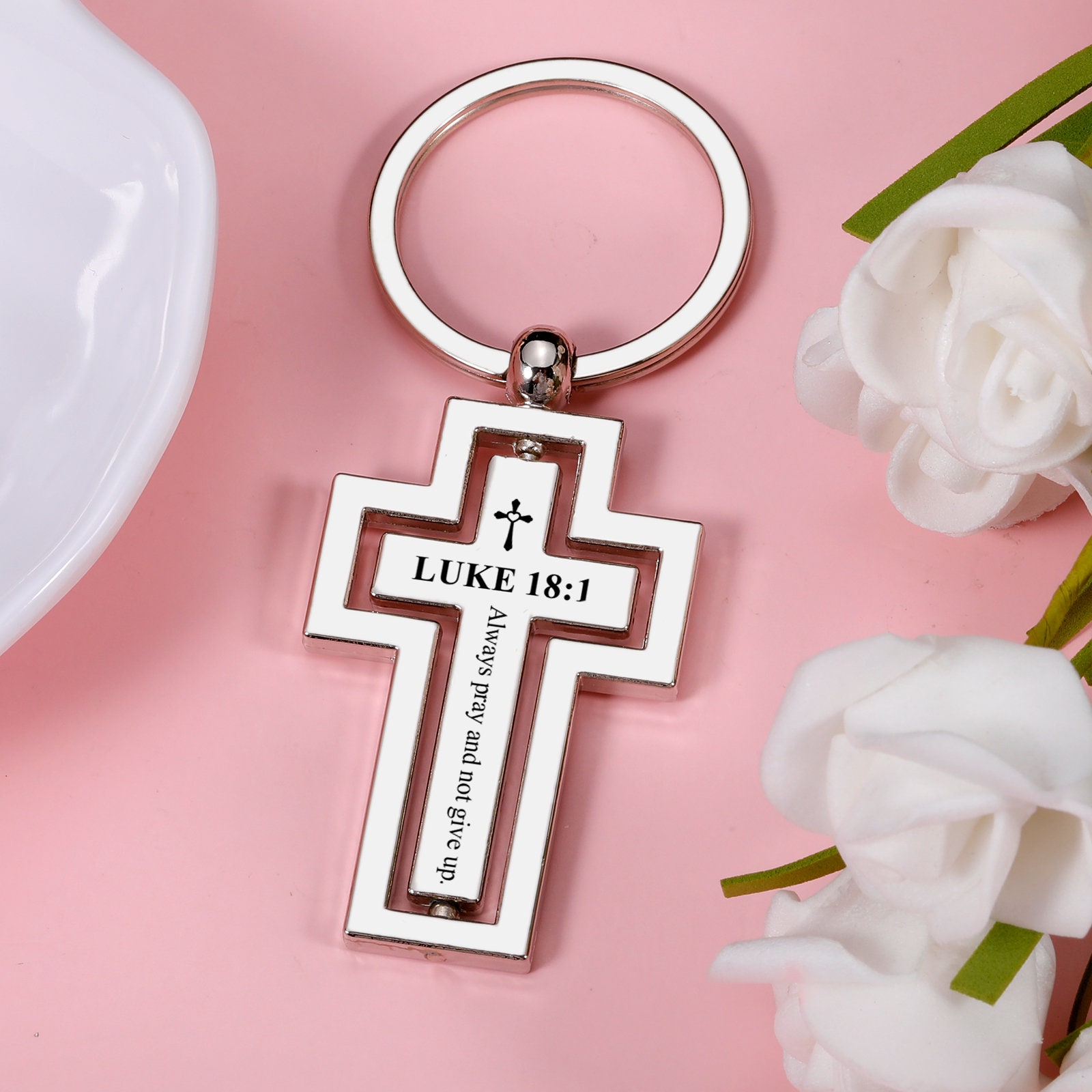 Father's Day Gifts - Cross Keychains Religious Key Rings Bible Verse ...