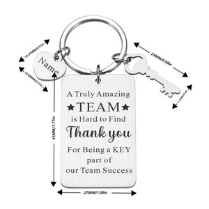 Team Keychains, Unique Employee Gifts, Staff Gift, Employee Bulk Gifts ...