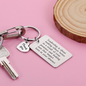 Custom Leadership Keychain, Leadership Gift, Thank You Gifts for Leader ...