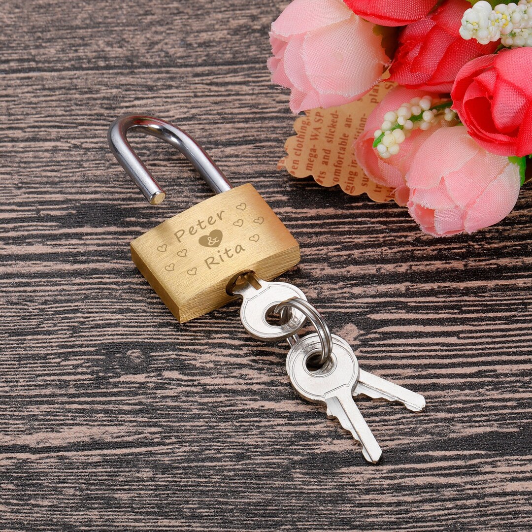 Personalized Padlock Wedding Annivesary Gift Present Love Lock ...