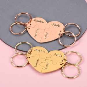 Personalized Puzzle Keychain, Keychain Personalized, Family Puzzle ...