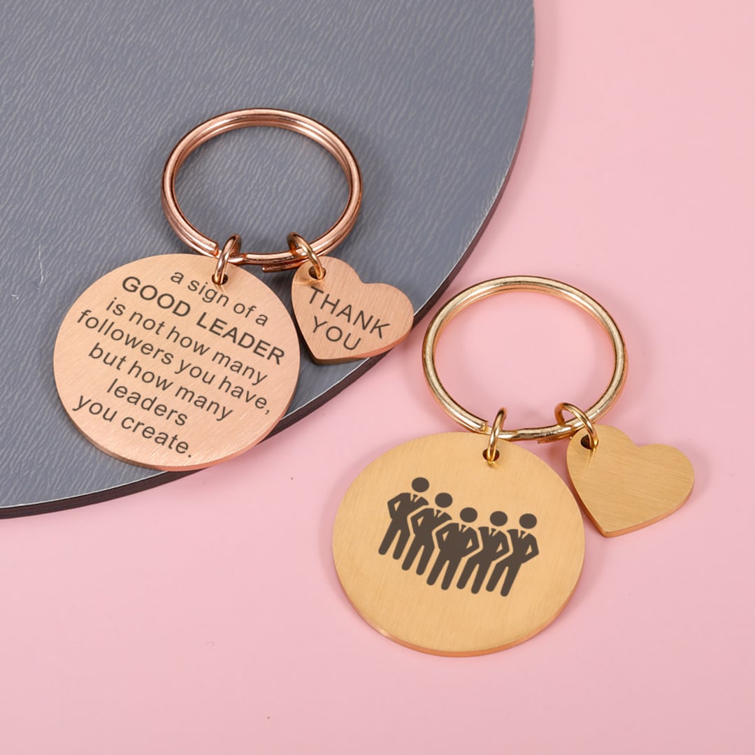 Thank You Keychain for Boss, Custom Engraved Gift for Leader,keyring ...