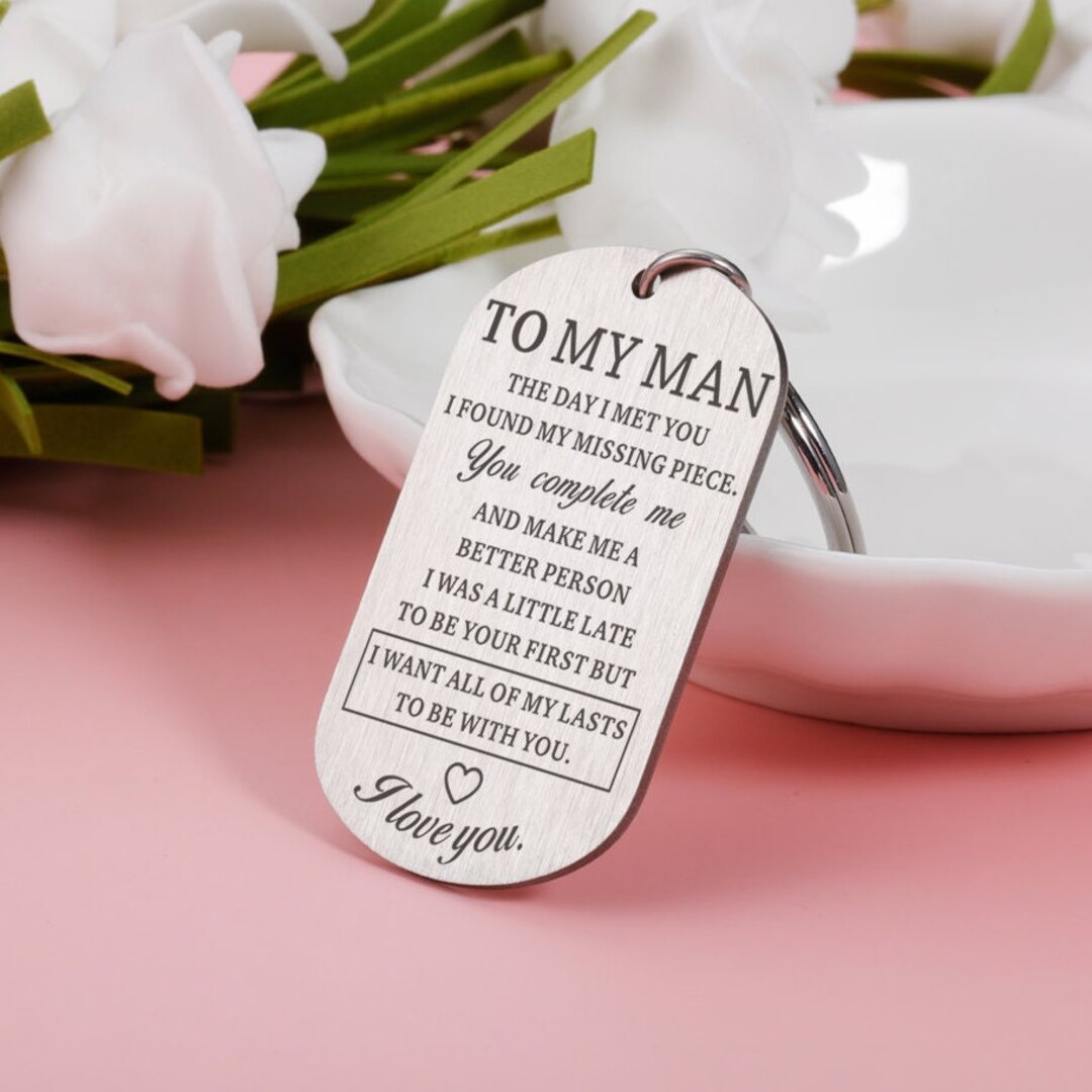 To My Man Keychain Persomlized Gift for Boyfriend,valentine's Day ...