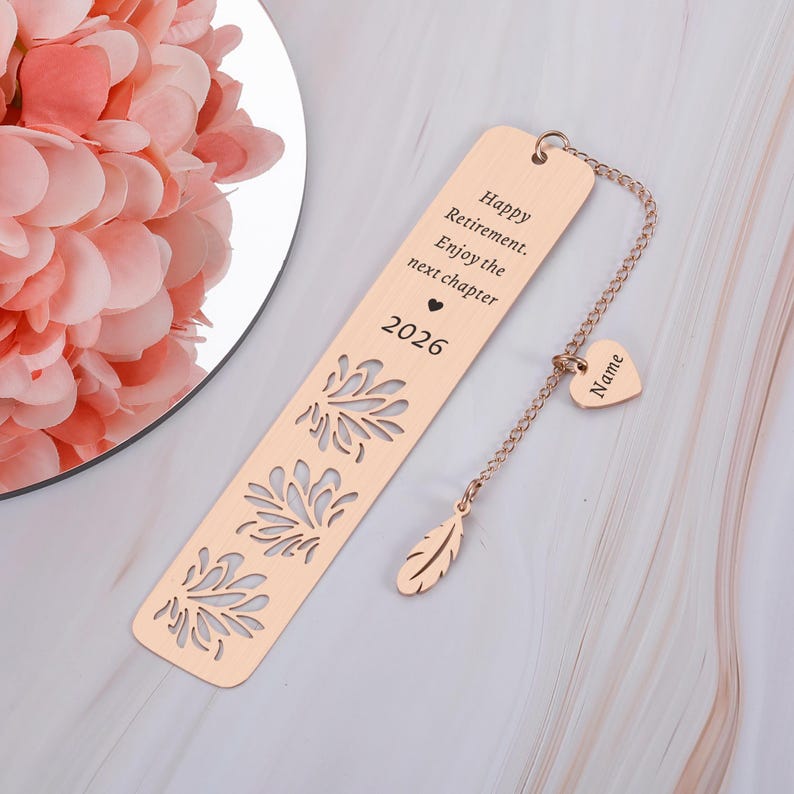 2026 Retirement Gifts for Women Men, Personalised Bookmarks, Happy ...