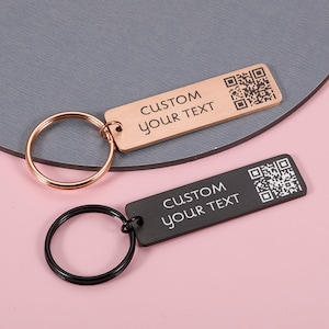 Personalized QR Code Keychain, Plays Music With Scan,scan Lanyard ...