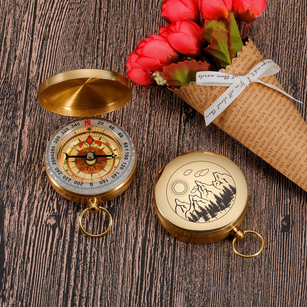 Personalized Engraved Compass, Custom Compass Gifts, Adventure Awaits ...