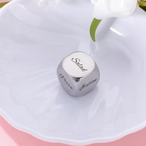 Personalized Food Dice / Custom Engraved Dice / Custom Movie Dice Date ...