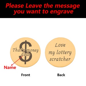 Lottery Ticket Scratcher Lucky Scratcher Coin Lucky Lotto Scratcher ...