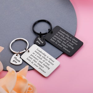 Custom Leadership Keychain, Leadership Gift, Thank You Gifts for Leader ...