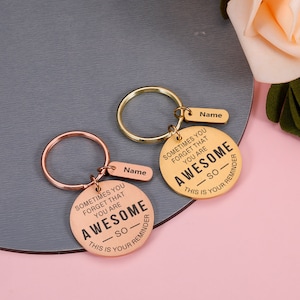 Personalized Inspirational Keychain,proud of You Gift,you Are Awesome ...