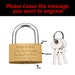Brass Love Lock, Engraved Padlock for Couple, Anniversary Gifts for ...